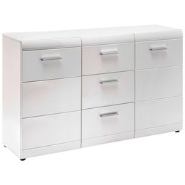 CARRYHOME Sideboard Adana, Wei&szlig;, Holzwerkstoff, 2 F&auml;cher, 3 Schublade(n) Schubladen, 144x86x40 cm, Beim&ouml;bel erh&auml;ltlich, Wohnzimmer, Kommoden & Sideboards, Sideboards