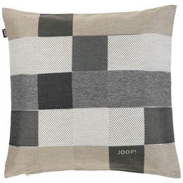 JOOP! Kissenh&uuml;lle Mosaic, Anthrazit, Braun, Grau, Textil, Karo, 40x40 cm, hochwertige Qualit&auml;t, Wohntextilien, Bez&uuml;ge, Kissenbez&uuml;ge