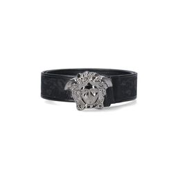 Versace G&uuml;rtel - "La Medusa" Belt &ndash; Black - Gr. 70 - in Schwarz - f&uuml;r Damen