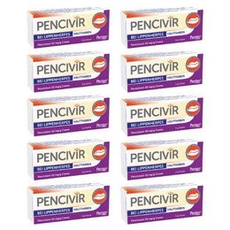 Pencivir bei Lippenherpes Creme hautfarben 1% (10x2g) 10 St