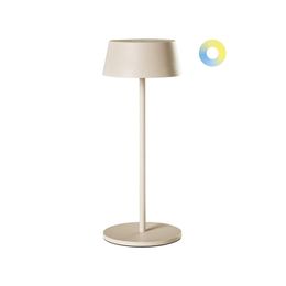 Beliani Tischlampe f&uuml;r den Au&szlig;enbereich GUDER in Beige - (W) 15 x (H) 36 x (L) 15 cm | Gr.: onesize
