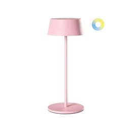 Beliani Tischlampe f&uuml;r den Au&szlig;enbereich GUDER in Rosa - (W) 15 x (H) 36 x (L) 15 cm | Gr.: onesize
