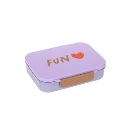 L&auml;ssig L&auml;ssig Brotdose Kinder - Bento Lunchbox Little Gang Heart, lilac | Gr.: onesize