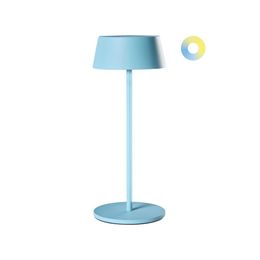 Beliani Tischlampe f&uuml;r den Au&szlig;enbereich GUDER in Blau - (W) 15 x (H) 36 x (L) 15 cm | Gr.: onesize