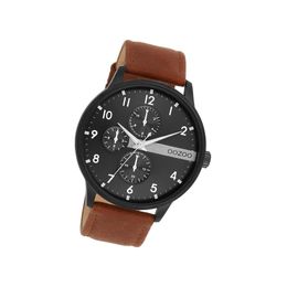 Analog-Armbanduhr Oozoo Timepieces braun gro&szlig; (ca. 45mm) | Gr.: onesize