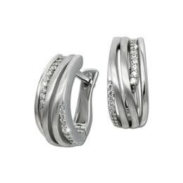 SilberDream Ohrringe Silber 925 Sterling Silber, glanz, matt Quinto Creolen | Gr.: onesize