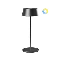 Beliani Tischlampe f&uuml;r den Au&szlig;enbereich GUDER in Schwarz - (W) 15 x (H) 36 x (L) 15 cm | Gr.: onesize