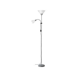Brilliant Deckenfluter mit Lesearm Spari 25 cm in silber/wei&szlig; | Gr.: onesize