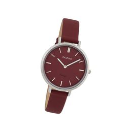 Analog-Armbanduhr Oozoo Vintage Series rot mittel (ca. 34mm) | Gr.: onesize