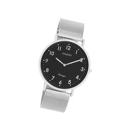 Analog-Armbanduhr Oozoo Vintage Series silber gro&szlig; (ca. 40mm) | Gr.: onesize