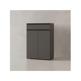 KADIMA DESIGN Aktenschrank mit Schublade & T&uuml;ren Soft-Close B&uuml;roschrank in Graphit | Gr.: onesize