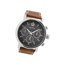 Analog-Armbanduhr Oozoo Timepieces braun extra gro&szlig; (ca. 48mm) | Gr.: onesize