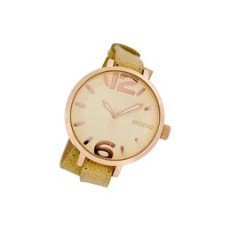Analog-Armbanduhr Oozoo Timepieces beige, braun gro&szlig; (ca. 45mm) | Gr.: onesize