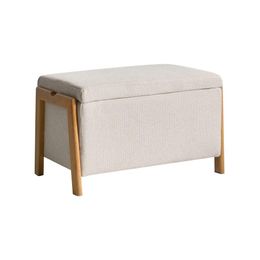 Beliani Bettbank EDLAND in Beige/Braun - (W) 75 x (H) 44 x (L) 43 cm | Gr.: onesize