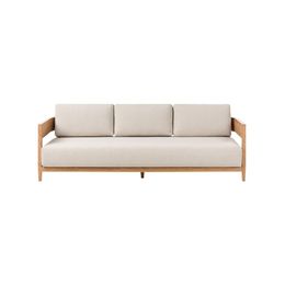 Beliani Gartensofa SAMPIERI in Braun/Beige - (W) 222 x (H) 62 x (L) 80 cm | Gr.: onesize