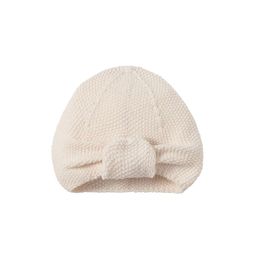 nordic coast company Baby Turban M&uuml;tze Strick Natur - 0-3 Monate | Gr.: onesize