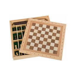 Gollnest & Kiesel Spiele-Set Schach-Dame-M&uuml;hle | 34 x 34 x 5 cm, Holzkassette, per Set | Gr.: onesize