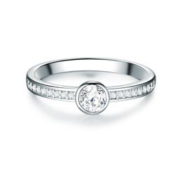 Trilani Ring aus Sterling Silber mit Zirkonia in silber | Gr.: 60