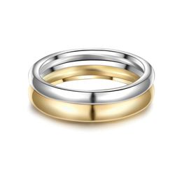Glanzst&uuml;cke M&uuml;nchen Glanzst&uuml;cke M&uuml;nchen Ring aus Sterling Silber in silber/gelbgold | Gr.: 50