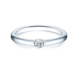 Trilani Ring aus Sterling Silber mit Zirkonia in silber | Gr.: 50