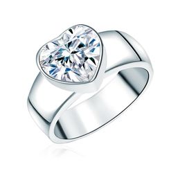 Rafaela Donata Ring Herz aus Sterling Silber mit Zirkonia in silber | Gr.: 58