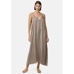 PM SELECTED Satin Maxikleid in Taupe | Gr.: onesize