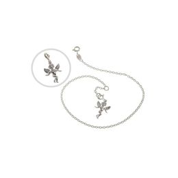 SILBERKETTEN-STORE 925 Silber Fu&szlig;kette mit Anh&auml;nger "Elfe" | Gr.: 28