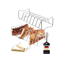 bremermann 2in1 Spare Ribs- und Bratenhalter 2er Set ca. 28 x 12 x 8 cm (B/H/T) | Gr.: onesize