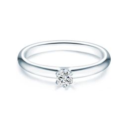 Trilani Ring aus Sterling Silber mit Zirkonia in silber | Gr.: 48