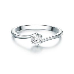 Trilani Ring aus Sterling Silber mit Zirkonia in silber | Gr.: 51