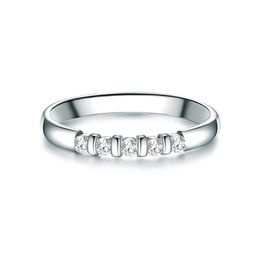 Trilani Ring aus Sterling Silber mit Zirkonia in silber | Gr.: 50