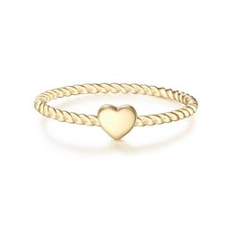 Glanzst&uuml;cke M&uuml;nchen Glanzst&uuml;cke M&uuml;nchen Ring Herz aus Sterling Silber in gelbgold | Gr.: 60
