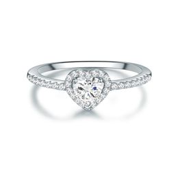 Trilani Ring Herz aus Sterling Silber mit Zirkonia in silber | Gr.: 55