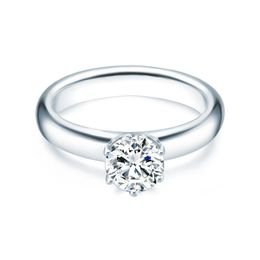 Trilani Ring aus Sterling Silber mit Zirkonia in silber | Gr.: 49