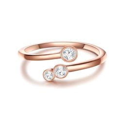Glanzst&uuml;cke M&uuml;nchen Glanzst&uuml;cke M&uuml;nchen Ring aus Sterling Silber mit Zirkonia in ros&eacute;gold | Gr.: 54