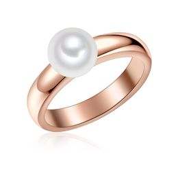 Valero Pearls Ring aus Sterling Silber mit S&uuml;&szlig;wasser-Zuchtperle in ros&eacute;gold | Gr.: 54