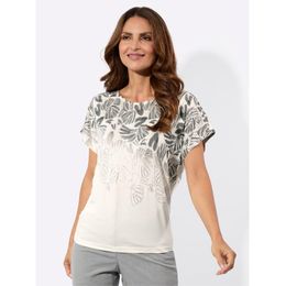 WITT WEIDEN Druck-Shirt in champagner-anthrazit-bedruckt | Gr.: 50