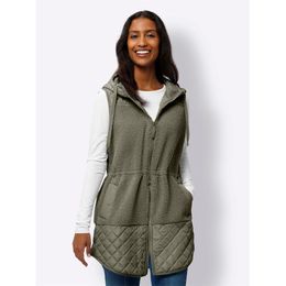 Heine Fleece-Weste in khaki | Gr.: 36