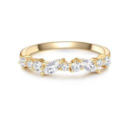 Glanzst&uuml;cke M&uuml;nchen Glanzst&uuml;cke M&uuml;nchen Ring aus Sterling Silber mit Zirkonia in gelbgold | Gr.: 58