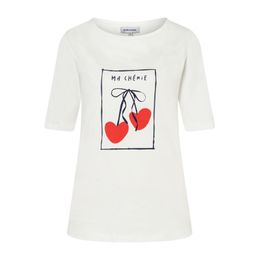 More & More More & More s&uuml;&szlig;es Kurzarmshirt, Frontprint in offwhite | Gr.: 34