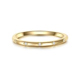 Glanzst&uuml;cke M&uuml;nchen Glanzst&uuml;cke M&uuml;nchen Ring aus Sterling Silber mit Zirkonia in gelbgold | Gr.: 60
