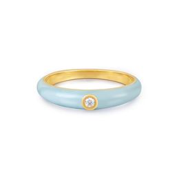 Glanzst&uuml;cke M&uuml;nchen Glanzst&uuml;cke M&uuml;nchen Ring aus Sterling Silber mit Zirkonia in gelbgold | Gr.: 48