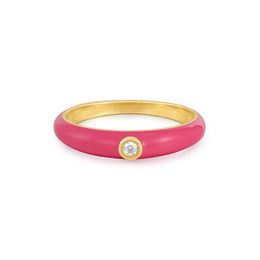 Glanzst&uuml;cke M&uuml;nchen Glanzst&uuml;cke M&uuml;nchen Ring aus Sterling Silber mit Zirkonia in gelbgold | Gr.: 56