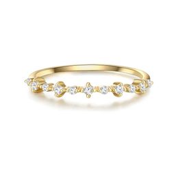 Glanzst&uuml;cke M&uuml;nchen Glanzst&uuml;cke M&uuml;nchen Ring aus Sterling Silber mit Zirkonia in gelbgold | Gr.: 58