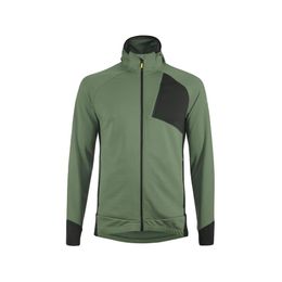 L&ouml;ffler L&ouml;ffler Rollkragen M ZIP-HOODY TECH-MERINO in Gr&uuml;n2067 | Gr.: 52