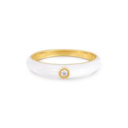 Glanzst&uuml;cke M&uuml;nchen Glanzst&uuml;cke M&uuml;nchen Ring aus Sterling Silber mit Zirkonia in gelbgold | Gr.: 50