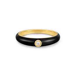 Glanzst&uuml;cke M&uuml;nchen Glanzst&uuml;cke M&uuml;nchen Ring aus Sterling Silber mit Zirkonia in gelbgold | Gr.: 60