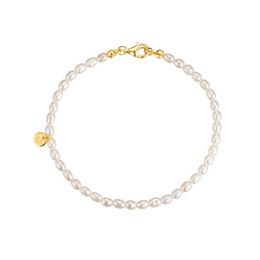 Glanzst&uuml;cke M&uuml;nchen Glanzst&uuml;cke M&uuml;nchen Perlen-Armband aus Sterling Silber mit S&uuml;&szlig;wasser-Zuchtperle in wei&szlig; | Gr.: 19 cm