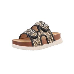 Ital-Design Sandale & Sandalette in Schwarz und Beige | Gr.: 40