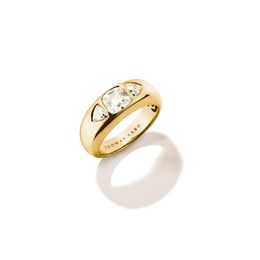 Thomas Sabo Ring Mit Facettierten Wei&szlig;en Zirkoniasteinen Bold Elegance in gold | Gr.: 50